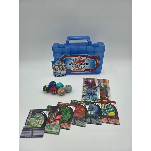Bakugan | Toys | Bakugan Carrying Case Blue Plastic Storage Box With 6 ...